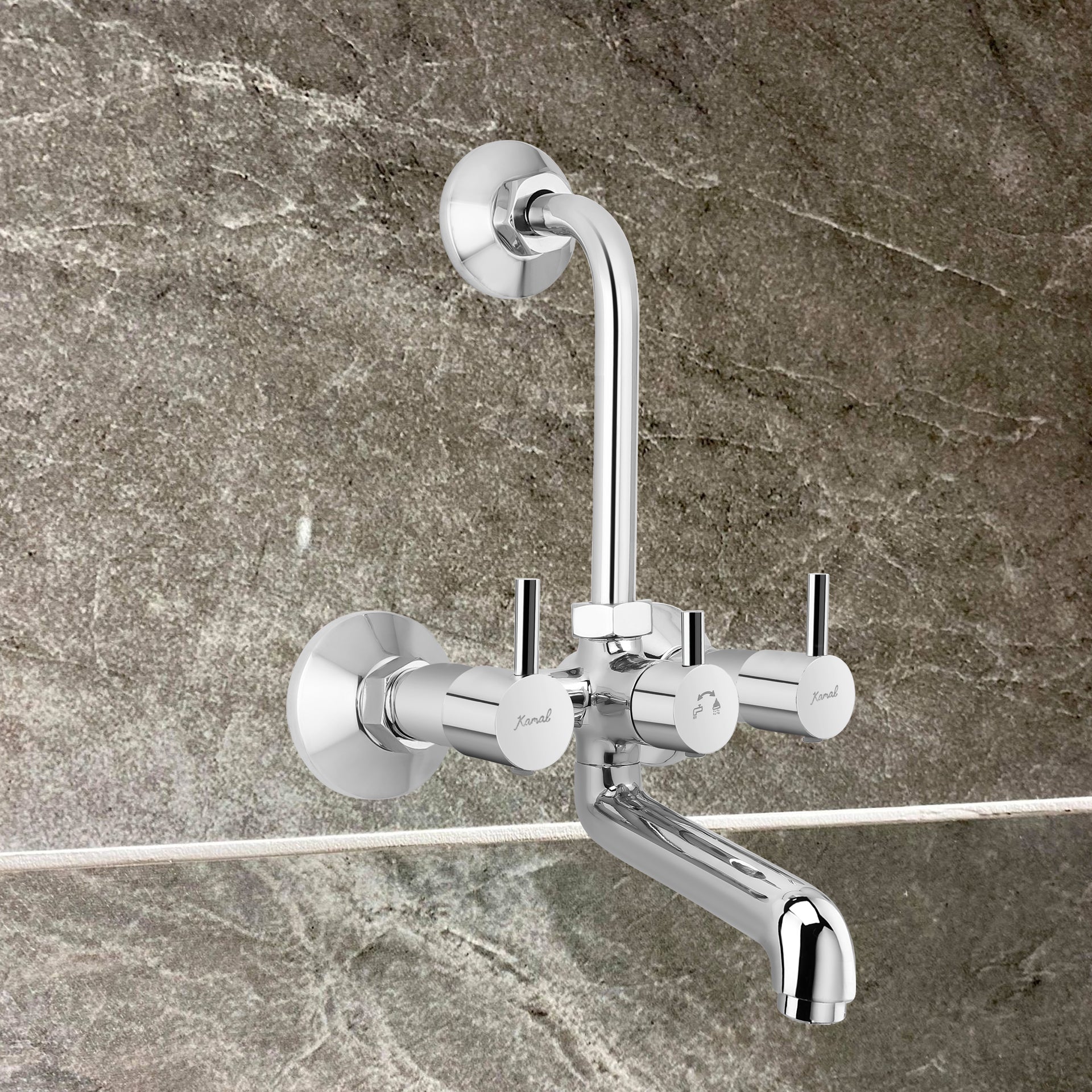 Wall Mixer with L Bend Pipe – Kamal Bathware
